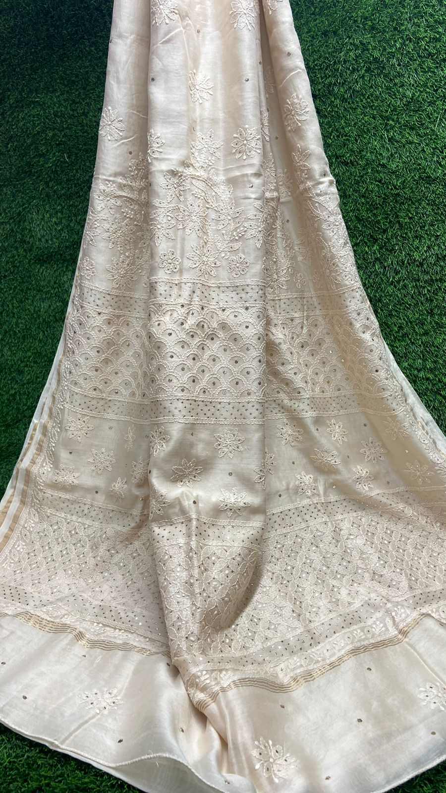Manmohini pure chanderi silk saree – Traditional Chikankari House